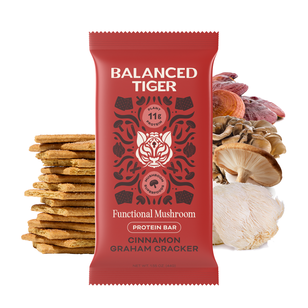 Mushroom Protein Bar - Cinnamon Graham Cracker – Balanced Tiger