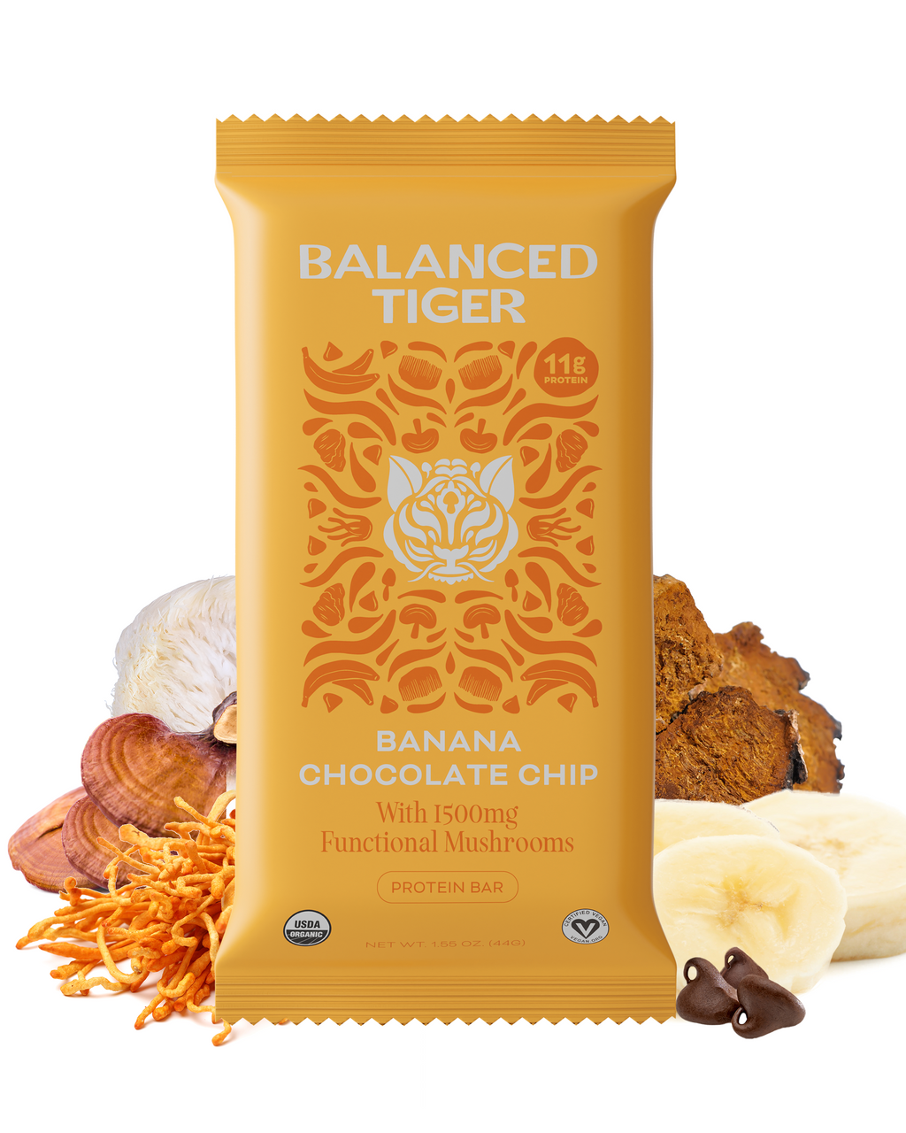Mushroom Protein Bar - Banana Chocolate Chip – Balanced Tiger